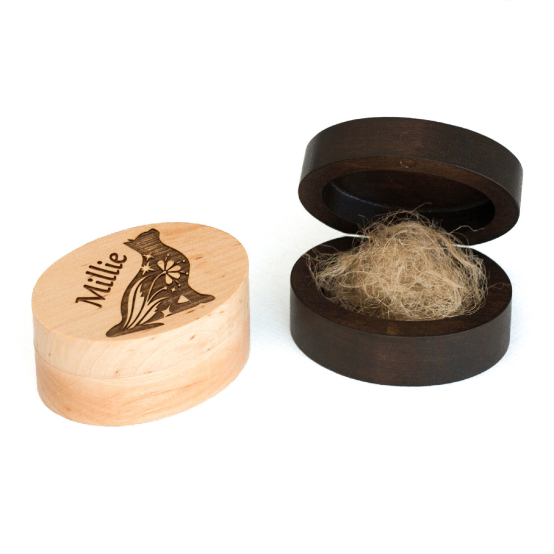 Wooden keepsake box hair locket |Pet loss gifts | Pet hair memorial ...